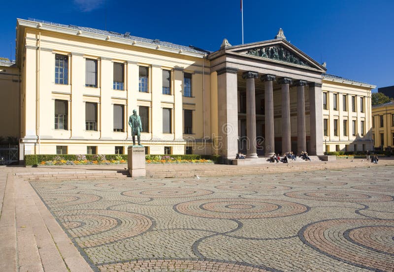 University, Oslo, Norway stock image. Image of historic - 238100445