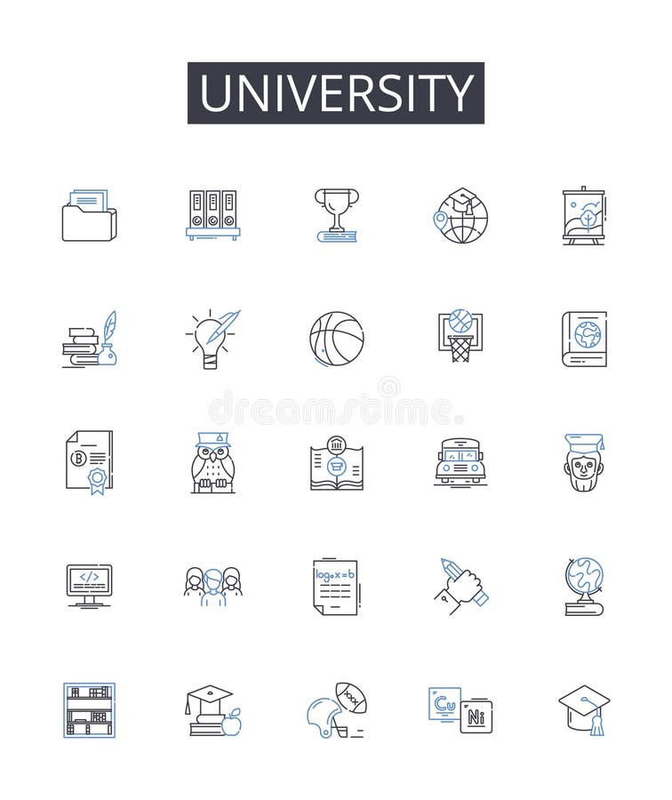 University Line Icons Collection. College, School, Academy, Institute ... University Line Icons Collection. College, School, Academy, Institute ...