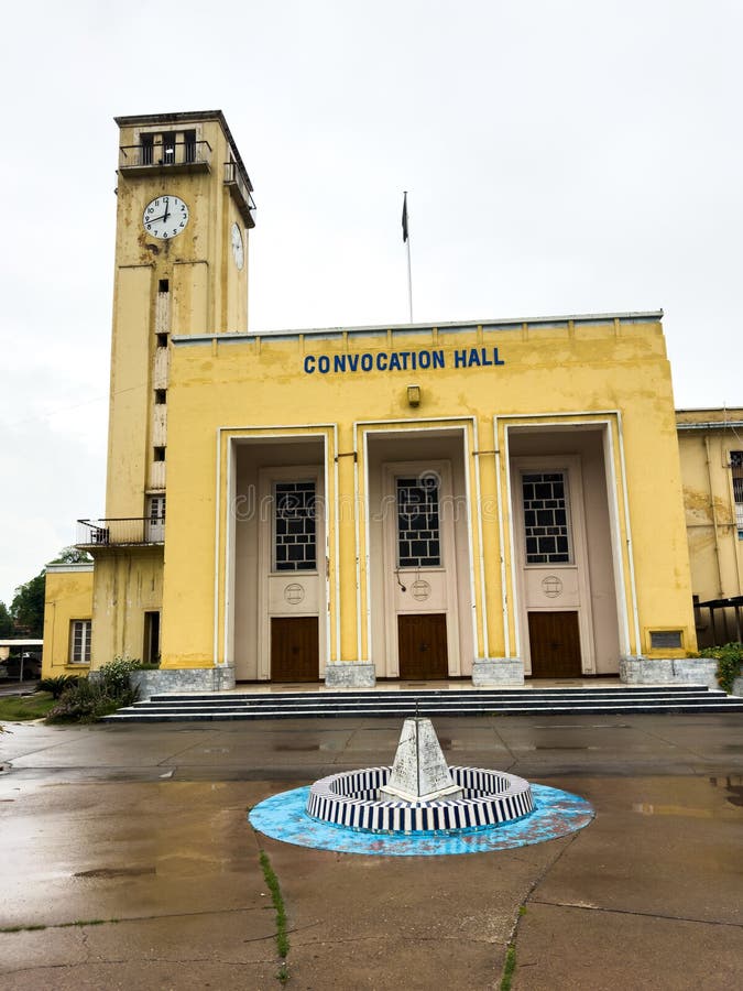 University of Peshawar Convocation Hall and Clock Tower Under Overcast ...