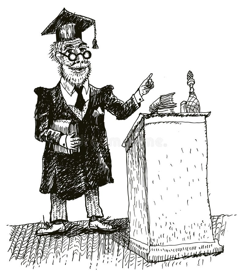 University Professor (vector) Stock Vector - Illustration of doctor ...