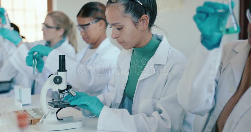 University, Science Question and Teacher with Students in Classroom for ...