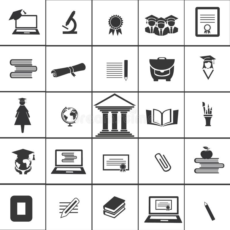 University set icon stock illustration. Illustration of book - 250742367