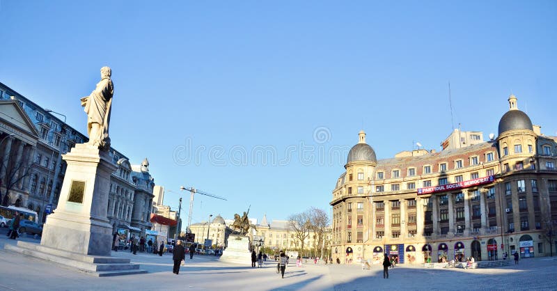 Bucharest - University Square Editorial Photo - Image of ministry ...