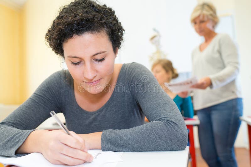 University Student Attending Examination Stock Photo - Image of ...