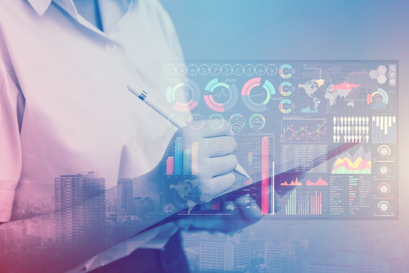 University Student Using Modern Technology To Learning AI Data Smart ...