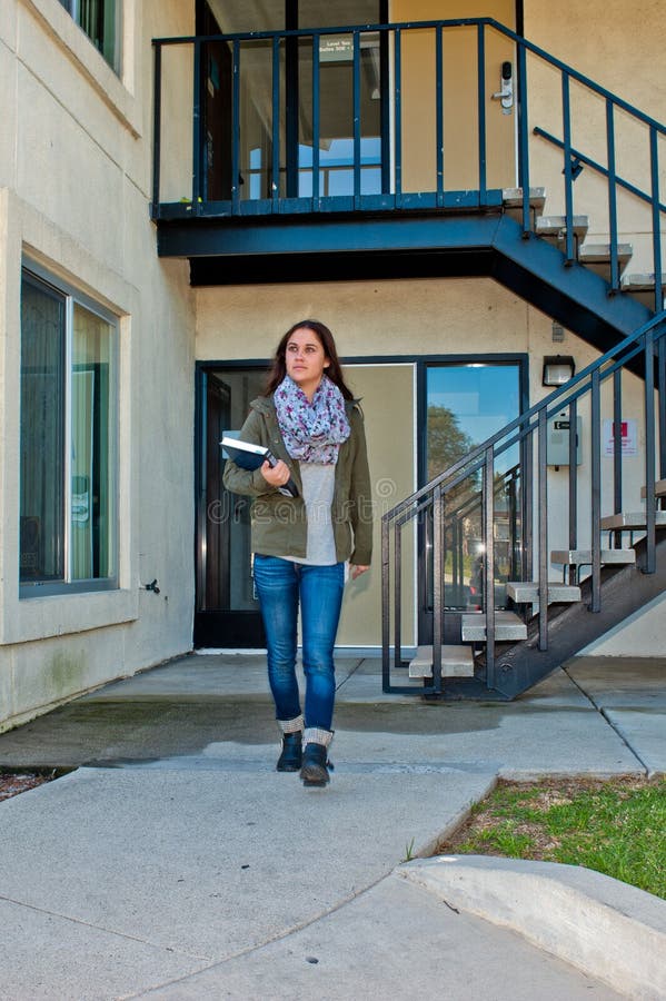 University Student Walking To Class Stock Photo - Image of student ...