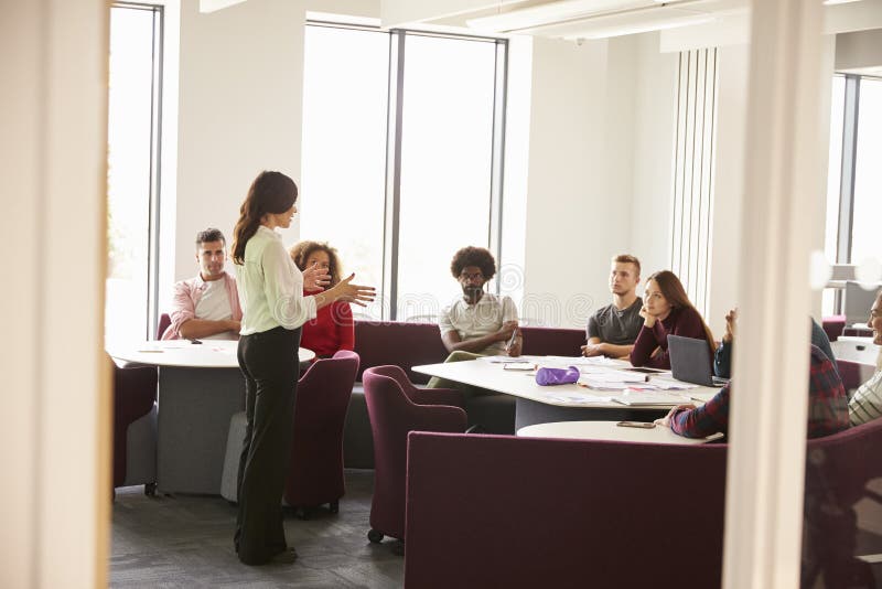 University Students Attending Lecture on Campus Stock Photo - Image of ...
