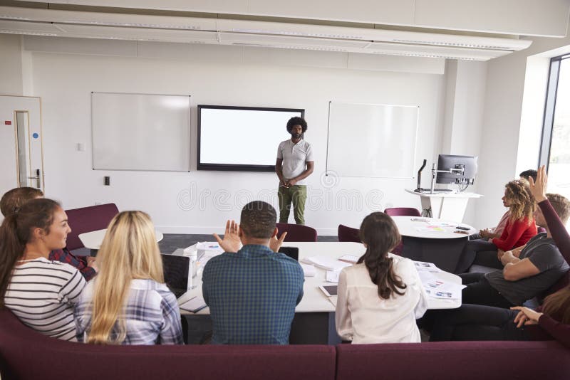 University Students Attending Lecture on Campus Stock Photo - Image of ...
