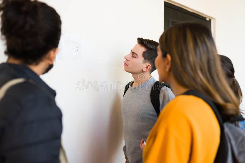 University Students Checking Their Grades Stock Image - Image of ...
