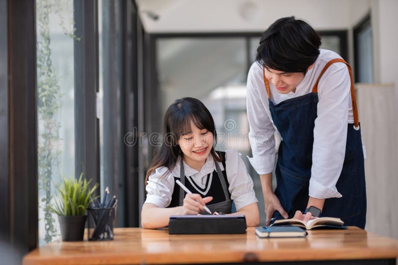 University Students Collaborate on Homework in Modern Study Space with ...