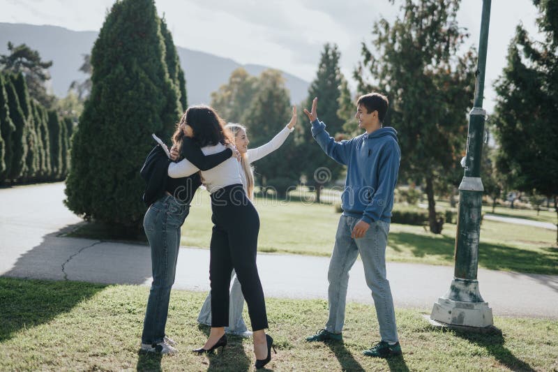 University Students Discussing, Exchanging Knowledge and Solving Tasks ...