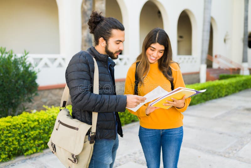 University Students Getting Ready for an Exam Stock Image - Image of ...