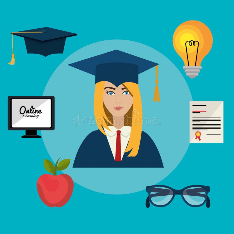 University Students Graduation Stock Illustration - Illustration of ...