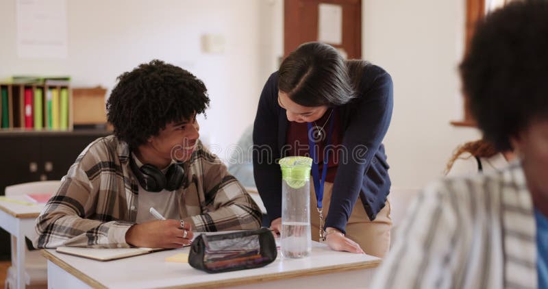 Exam, Question and Students in Classroom for Child, Test or Knowledge ...