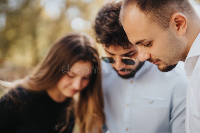 University Students Study and Collaborate Outdoors, Sharing Knowledge ...