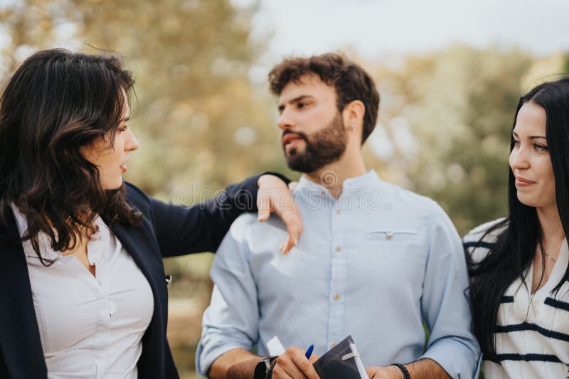 University Students Studying Together in a Sunny Park Stock Image ...