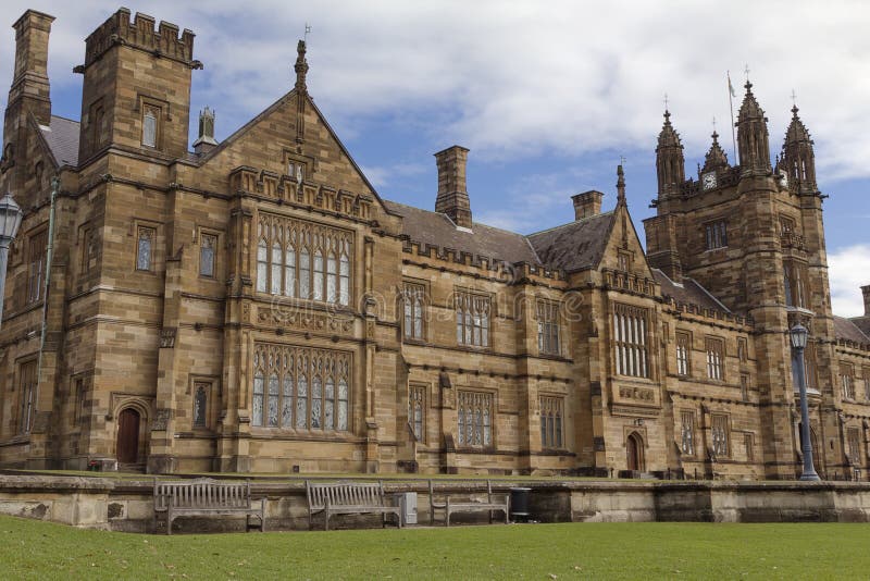 The University of Sydney, the Main Quadrangle Stock Image - Image of ...