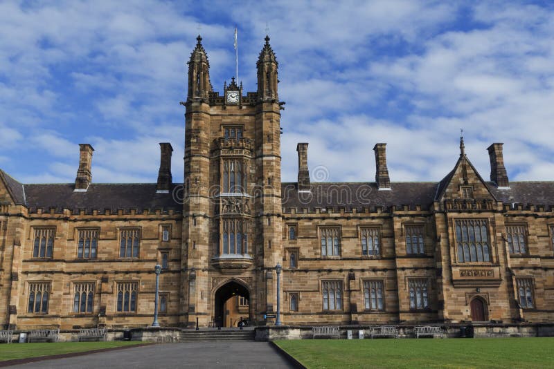 The University of Sydney, the Main Quadrangle Stock Image - Image of ...