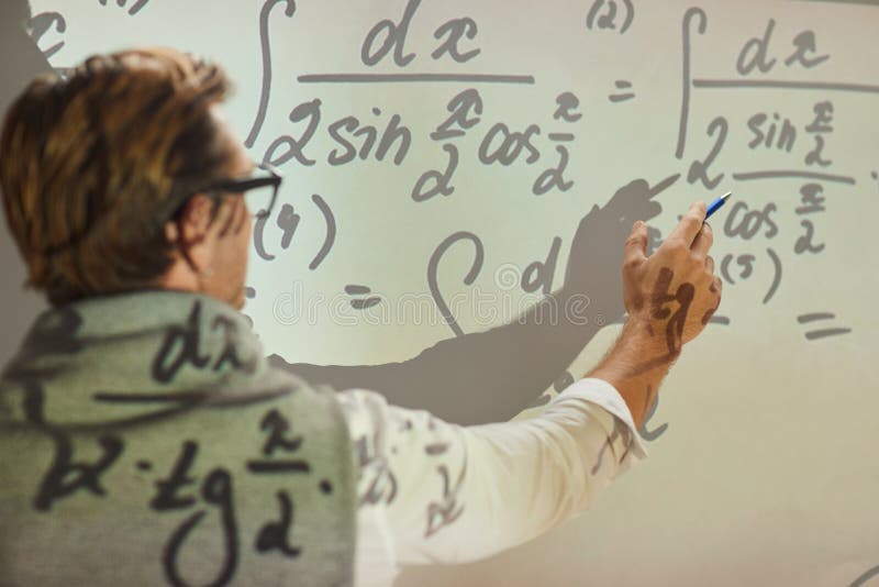 University Teacher Explaining Formula Stock Image - Image of classroom ...