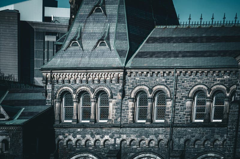 University of Toronto Windows and Towers Stock Image - Image of ...