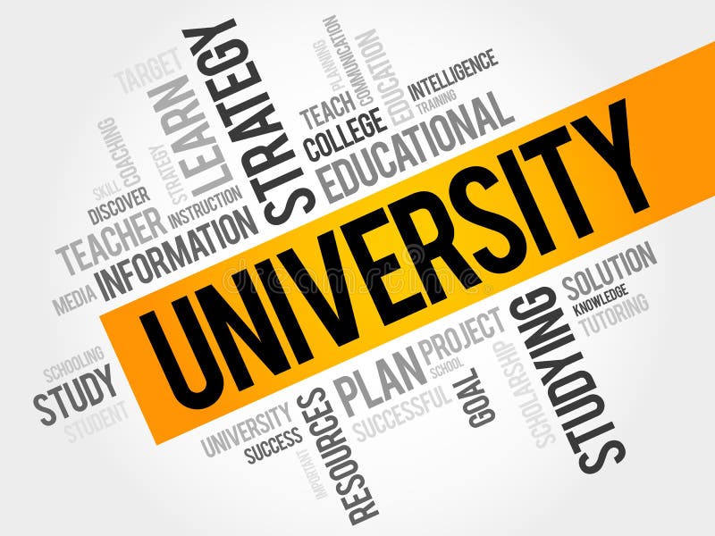 UNIVERSITY Word Cloud Background Stock Illustration - Illustration of ...