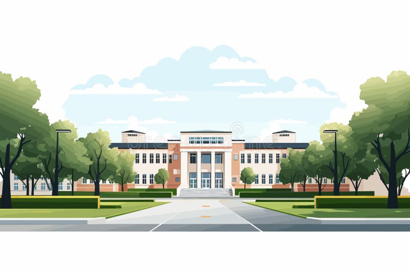 University Vector Flat Minimalistic Isolated Illustration Stock Vector ...