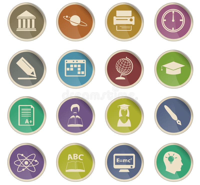 University icon set stock vector. Illustration of icon - 123488273