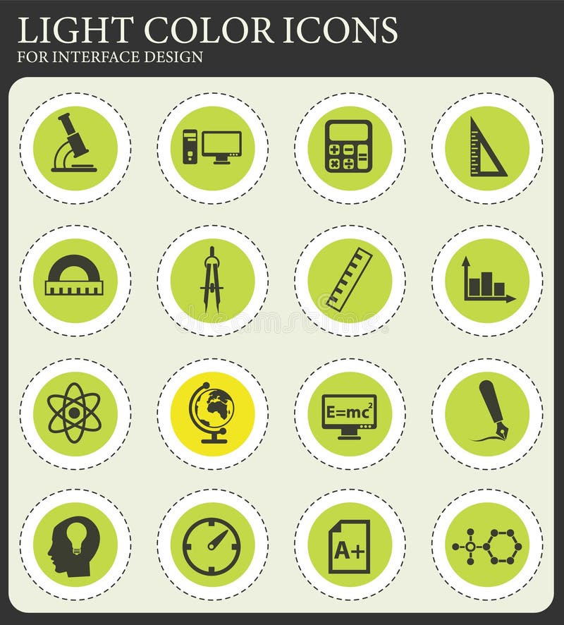 University icon set stock vector. Illustration of compasses - 154985084