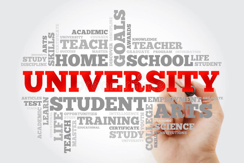 University Word Cloud Collage Stock Illustration - Illustration of ...