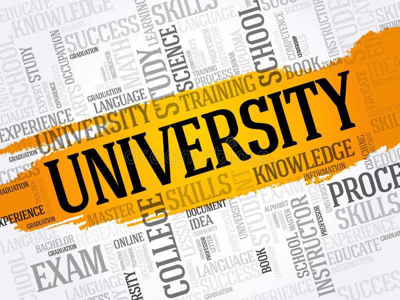 University Word Cloud Collage Stock Illustration - Illustration of ...