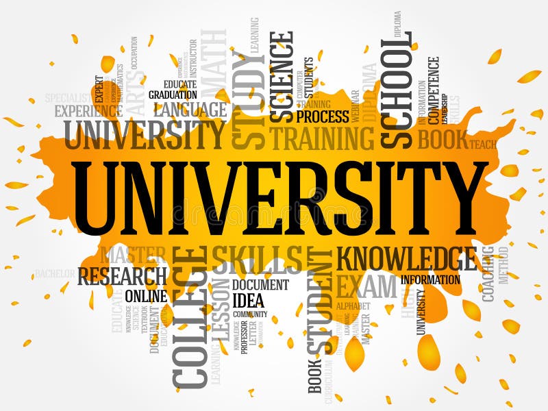 University Word Cloud Collage Stock Illustration - Illustration of ...