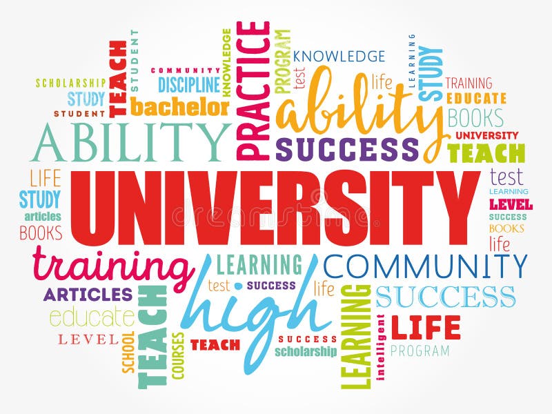 University Word Cloud Collage Stock Illustration - Illustration of ...