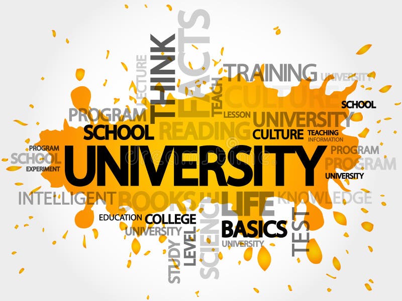 UNIVERSITY word cloud stock illustration. Illustration of lesson ...