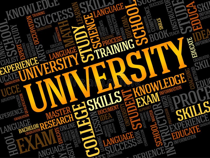 University Word Cloud Collage Stock Illustration - Illustration of ...