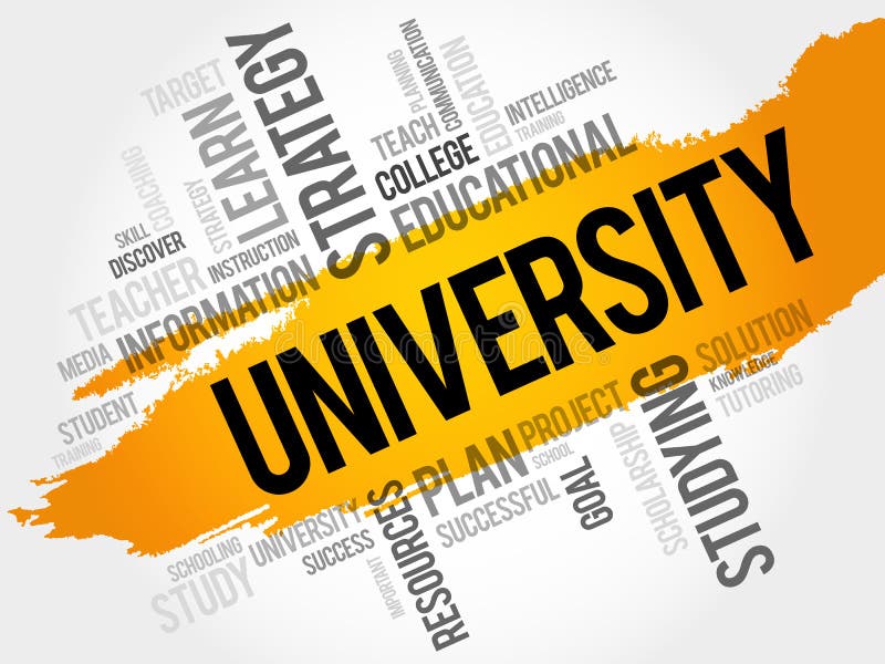 UNIVERSITY word cloud stock illustration. Illustration of developments ...