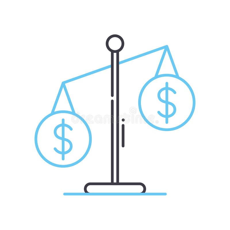 Unjust Line Icon, Outline Symbol, Vector Illustration, Concept Sign ...