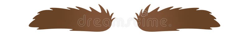 Unkept Shaggy and Bushy Eyebrows Flat Icon Stock Vector - Illustration ...