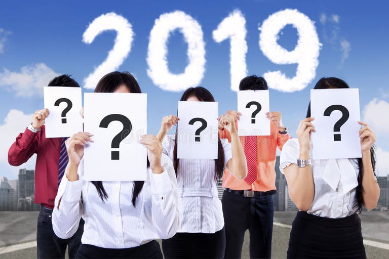 Unknown Business People with Question Marks Stock Image - Image of ...