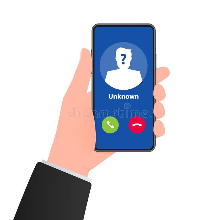 Unknown Caller. Scam Phone Call. Vector Illustration. Stock Vector ...