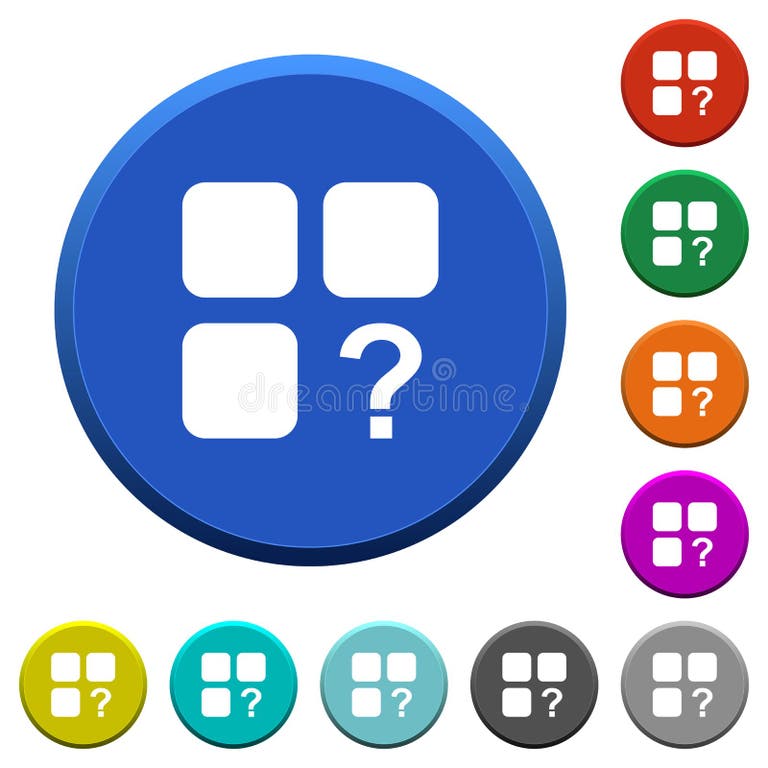 Unknown Component Beveled Buttons Stock Vector - Illustration of ...