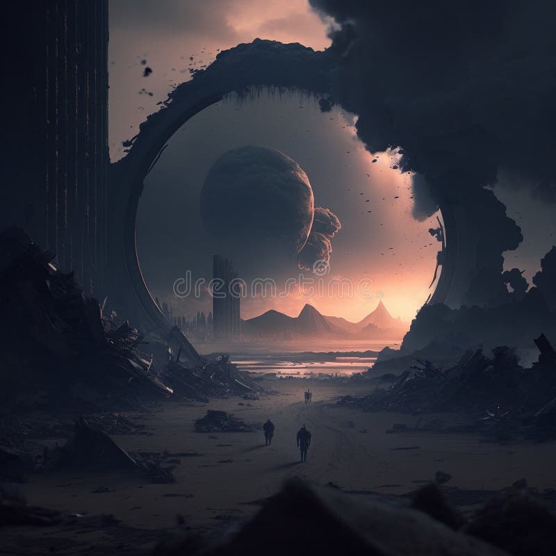 An Unknown and Distant World Stock Illustration - Illustration of ...