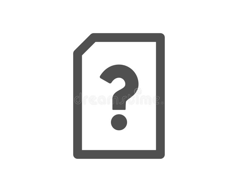 Unknown Document Icon. File with Question. Vector Stock Vector ...