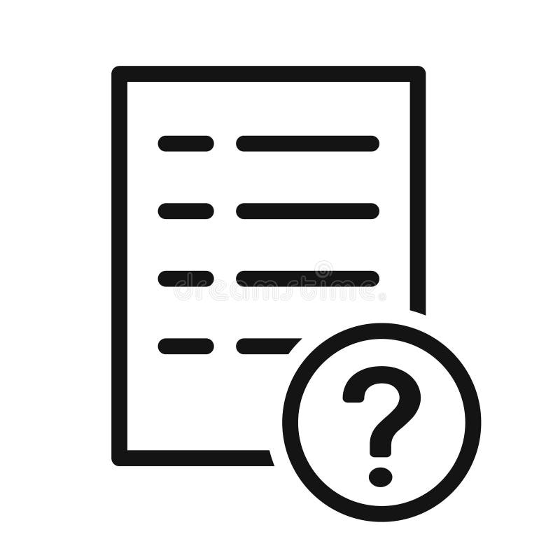 Unknown Document Isolated Vector Icon. Paper with Question Mark ... Unknown Document Isolated Vector Icon. Paper with Question Mark ...