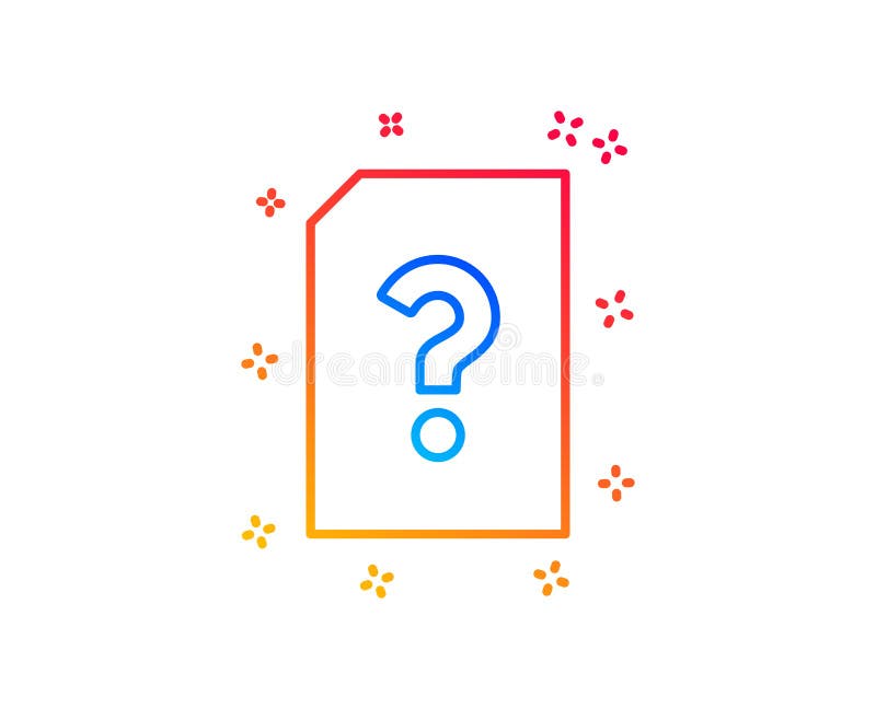 Unknown Document Line Icon. File with Question. Vector Stock Vector ...