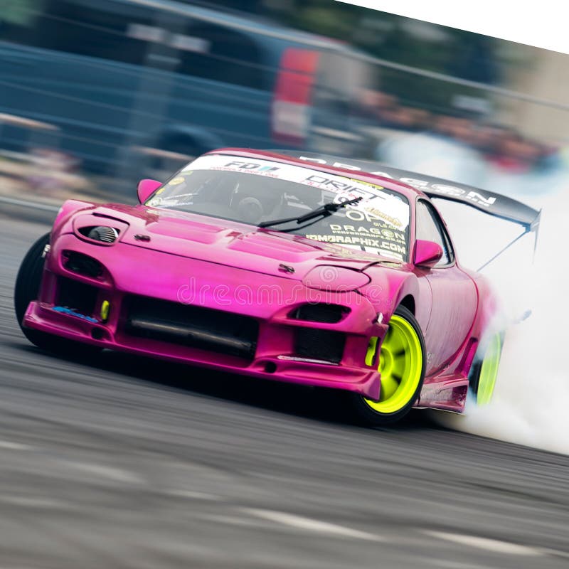 Unknown Driver Drifting Demonstration Editorial Photo - Image of refuel ...