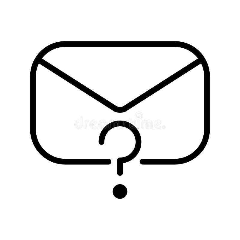Unknown email vector icon stock vector. Illustration of mark - 134962779