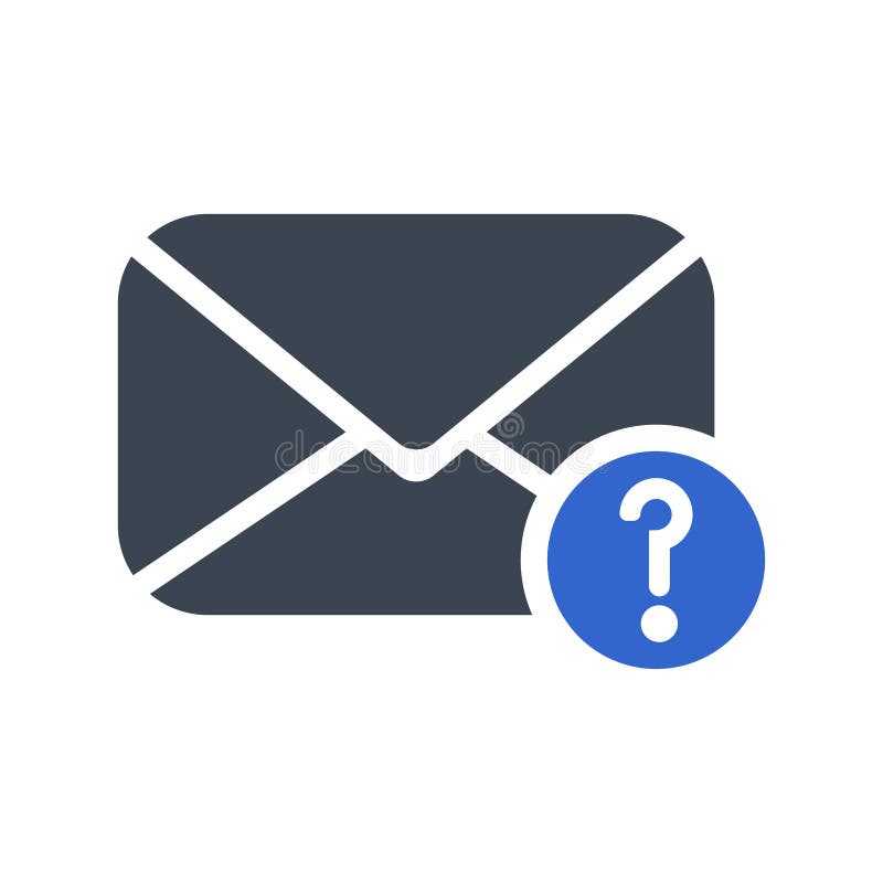 Unknown email vector icon stock vector. Illustration of mark - 134962779