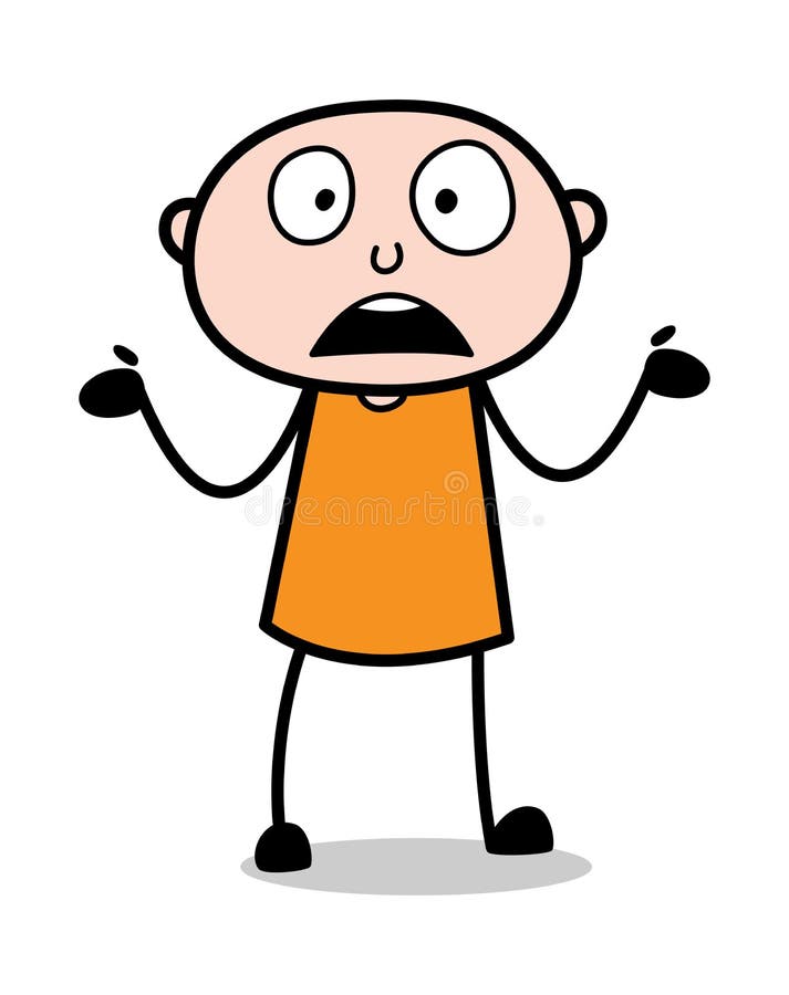 Cartoon Boy Unknown Behavior Vector Illustration Stock Illustration ...