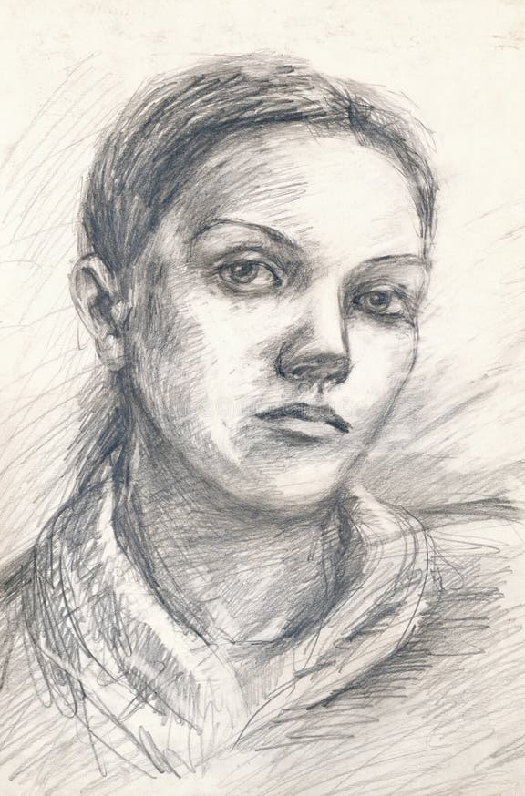 Unknown face stock illustration. Illustration of handmade - 9313939