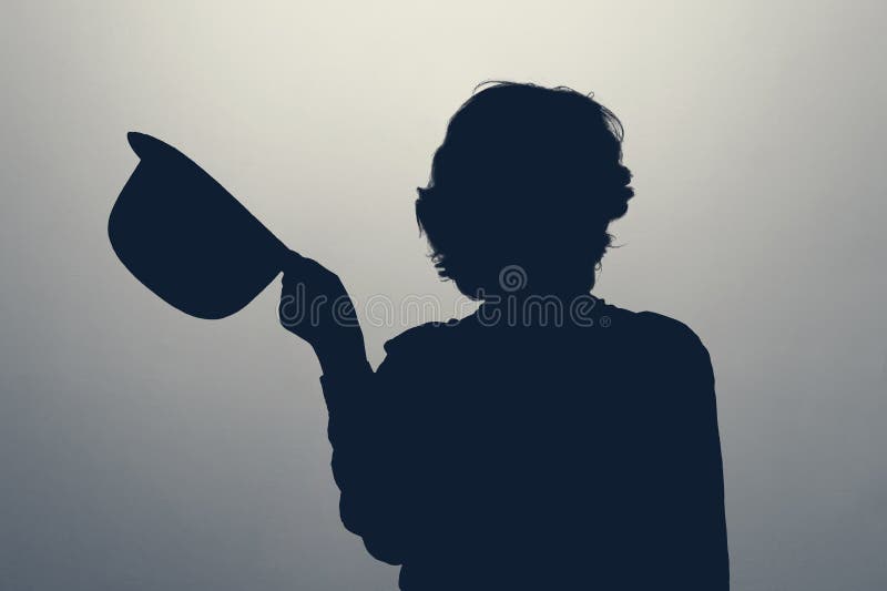 Unknown Female Person Silhouette in Studio. Stay Anonym, Hide Identity ...